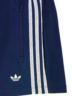 Adidas Lace-trim Logo-embroidered Shorts