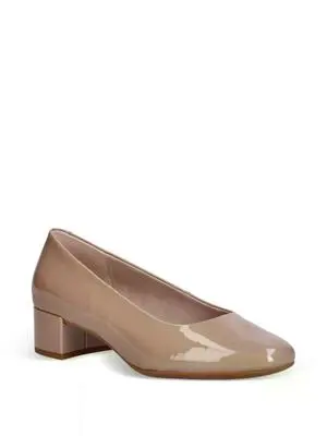 Ecco Patent Finish Block-heel Pumps