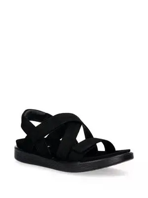 Ecco Crossover Touch-strap Sandals - Black