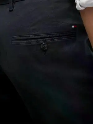 Tommy Hilfiger Straight-leg Trousers With Logo Patch