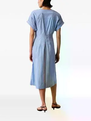 Calvin Klein Striped Button-down Midi Dress
