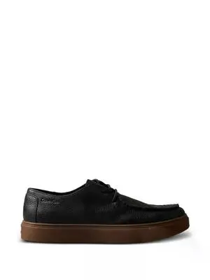 Calvin Klein Pebbled Boat Shoes - Black