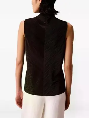 Calvin Klein Plissé Sleeveless High Neck Top