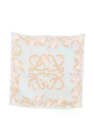 Loewe Anagram Artichoke-flower Scarf - Blue