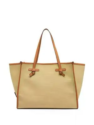 MARCELLA CLUB Canvas And Leather Trim Tote Bag - Neutrals