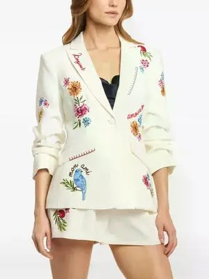 Cinq À Sept Cheyenne Floral Embroidered Blazer