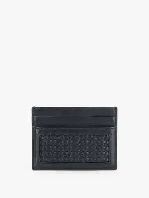 Dolce & Gabbana Leather Card Holder With Woven Pattern
