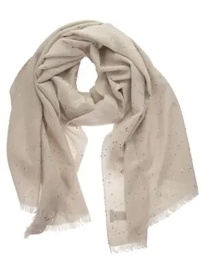 BRUNELLO CUCINELLI Brunello Cucinelli Women Cashmere And Silk Diamond Yarn Scarf