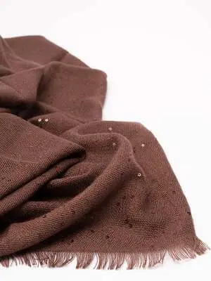 Brunello Cucinelli Cashmere And Silk `diamond` Yarn Scarf - Multicolor