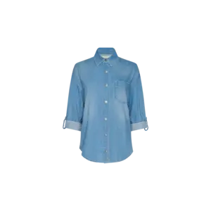L'Agence Jorah Oversized Featherweight Denim Shirt - Seattle