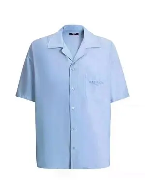 Balmain Vintage Shirt In Herringbone Poplin