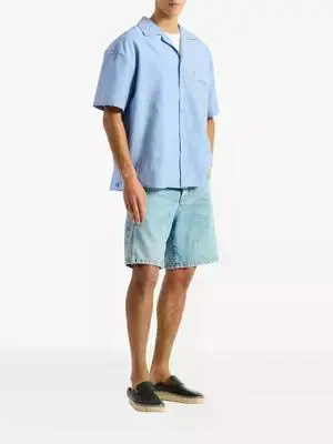 Balmain Vintage Shirt In Herringbone Poplin