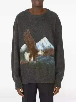 MAISON MARGIELA Intarsia Design Sweater - Grey