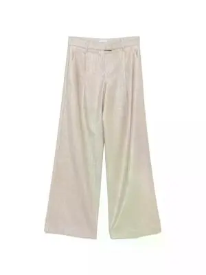 Brunello Cucinelli Shimmer Effect Pleated Trousers