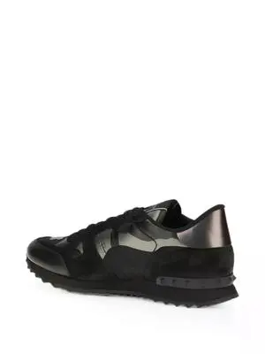 Valentino Garavani Rockrunner Camouflage Print Sneakers - Black