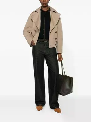 Max Mara Contrast Trim Polo Collar Cardigan - Black