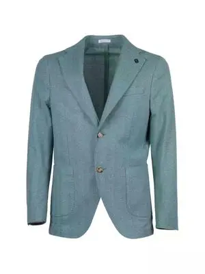 BRERA Herringbone-knit Single-breasted Blazer