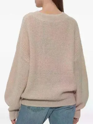 ROTATE BY BIRGER CHRISTENSEN Logo-patch V-neck Sweater