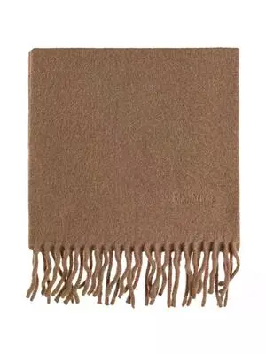 Max Mara Fragore Fringed-edge Scarf - Brown