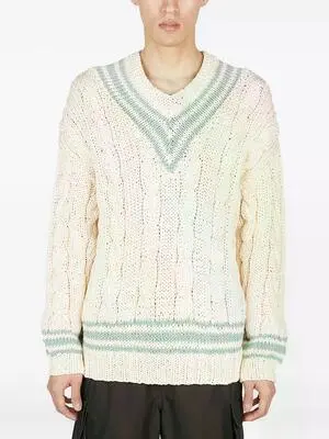 Visvim Cable-knit V-neck Sweater