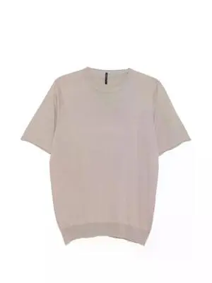 JEORDIE'S Short-sleeve Knitted T-shirt - Neutrals