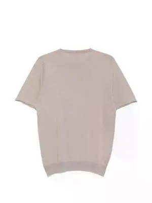 JEORDIE'S Short-sleeve Knitted T-shirt - Neutrals