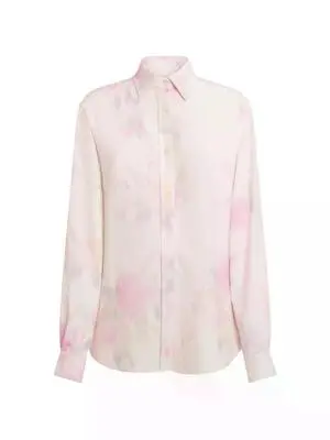 Moschino Floral Print Long Sleeve Shirt - Pink
