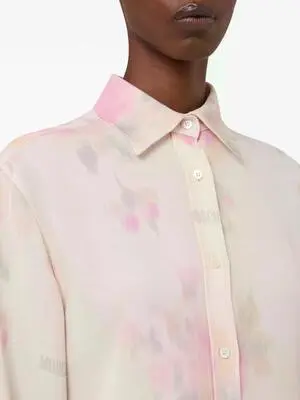 Moschino Floral Print Long Sleeve Shirt