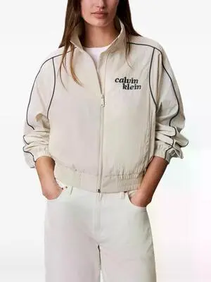 Calvin Klein Embroidered High Neck Zip Jacket