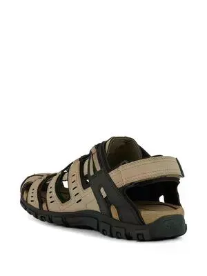Geox Strada Cut-out Touch-strap Sandals