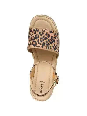 Geox Leopard-print Wedge Espadrilles