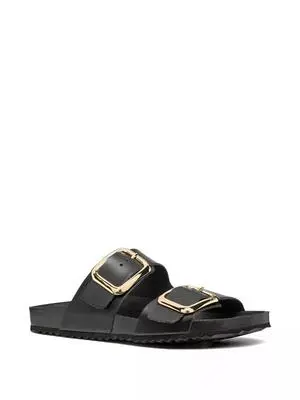 Geox Buckle-fastening Leather Slides - Black