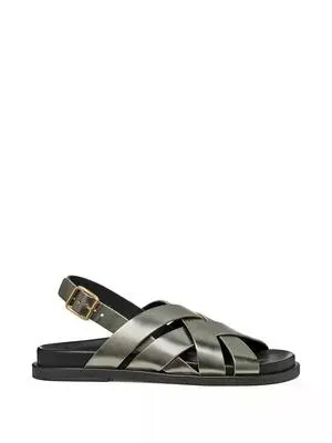 Geox Metallic Crossover Sandals - Grey