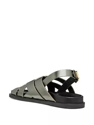 Geox Metallic Crossover Sandals