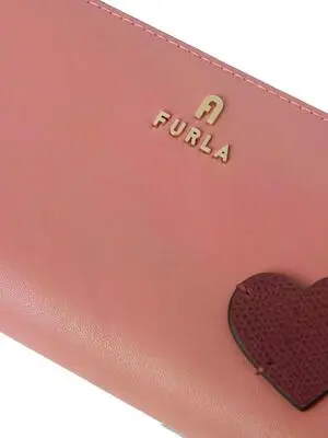 Furla Large Camelia Heart-patch Wallet