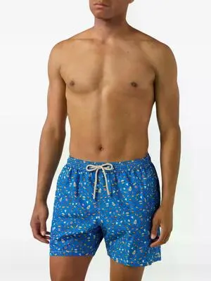 MC2 SAINT BARTH Barbecue Print Swim Shorts - Blue