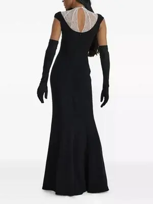 MOOS STUDIO Lace-panelled Maxi Dress