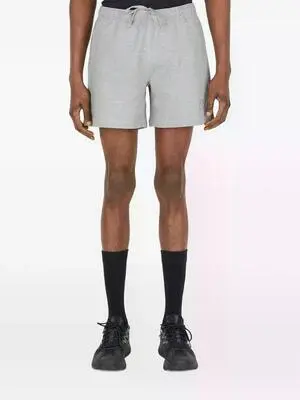 MORE JOY Drawstring Logo Track Shorts - Grey