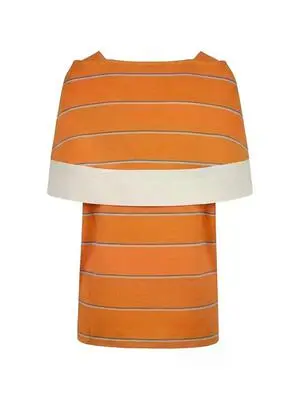 FIDAN NOVRUZOVA Gaia Striped Short-sleeved Blouse