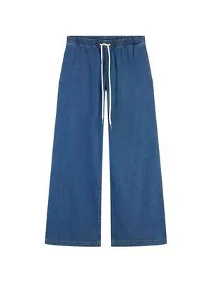 Tommy Hilfiger Drawstring Wide-leg Jeans - Blue