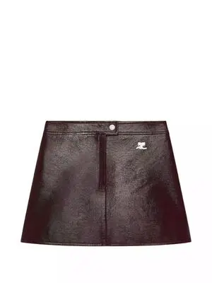 COURREGES Vinyl-effect Mini Skirt - Red
