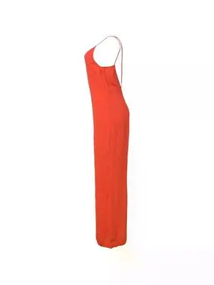 Ba&sh Red Crepe Texture Wide-leg Jumpsuit