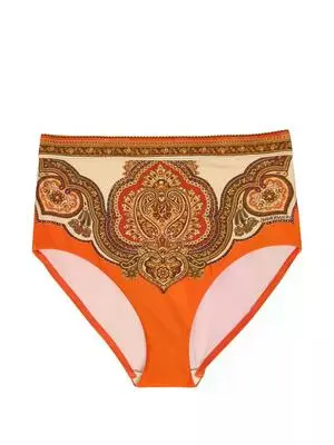 Zimmermann Mahon Paisley-print Bikini Bottoms