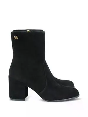STUART WEITZMAN Quinn Block Heel Ankle Boots - Black