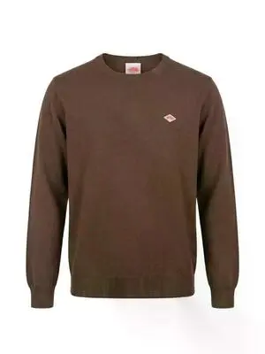 DANTON Crew Neck Sweater With Logo Patch