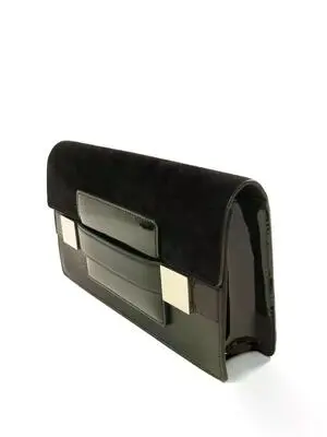 Delvaux Madame Leather Clutch Bag - Black