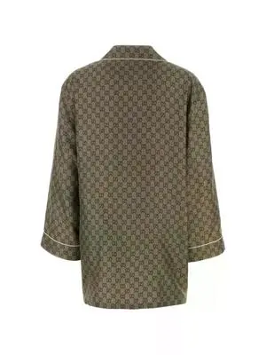 Gucci Gg Print Silk Shirt