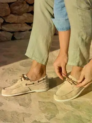 Manebí Lace-up Suede Boat Shoes