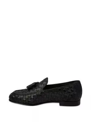 FRANZESE COLLECTION Woven Tassel Loafers