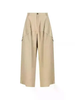 Loewe Paneled Logo Patch Trousers - Neutrals